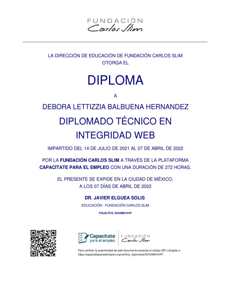 Diploma en Integridad Web 2022 | PDF