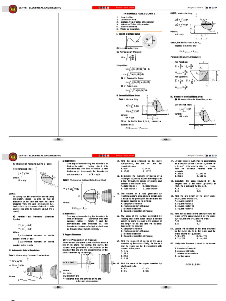 Integral Calculus 2 Pdf Area Cartesian Coordinate System