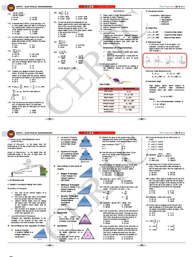 Trigonometry: Half-Angle Formulas Guide | PDF | Triangle | Trigonometry