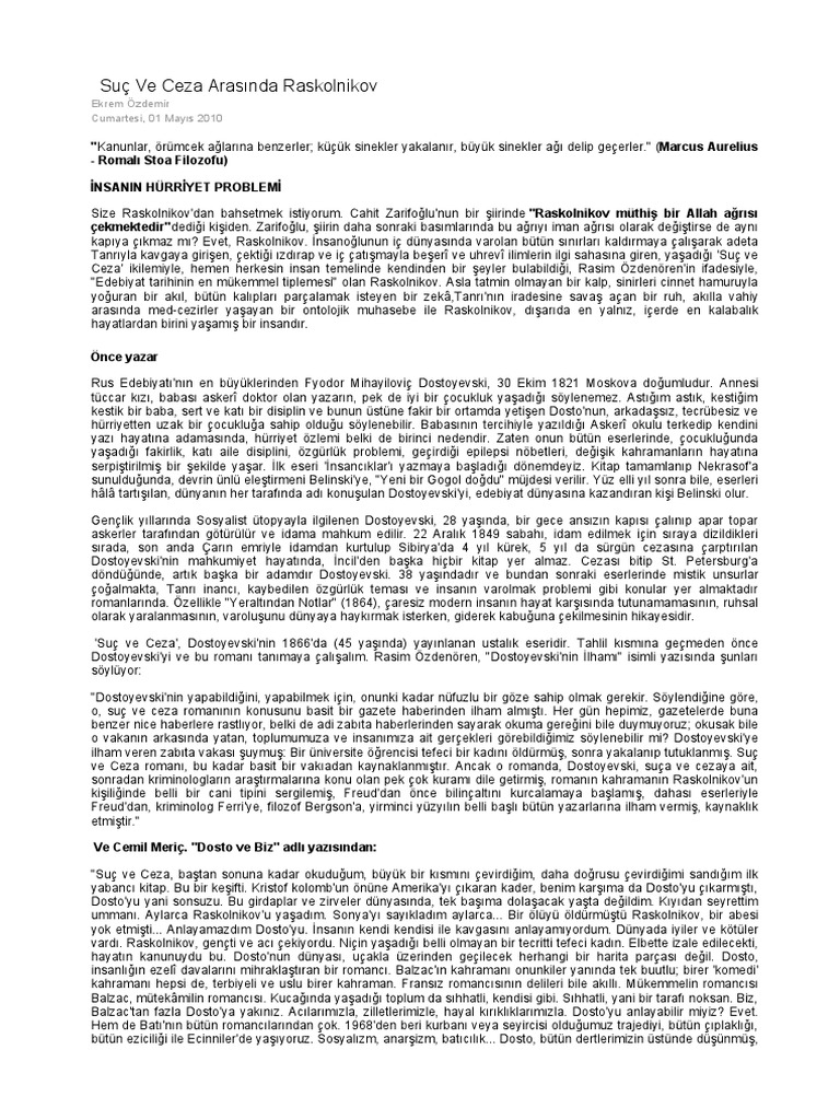 Ekrem Ozdemir Ve Ali Rahimli-Suc Ve Ceza Uzerine Yorumlar | PDF