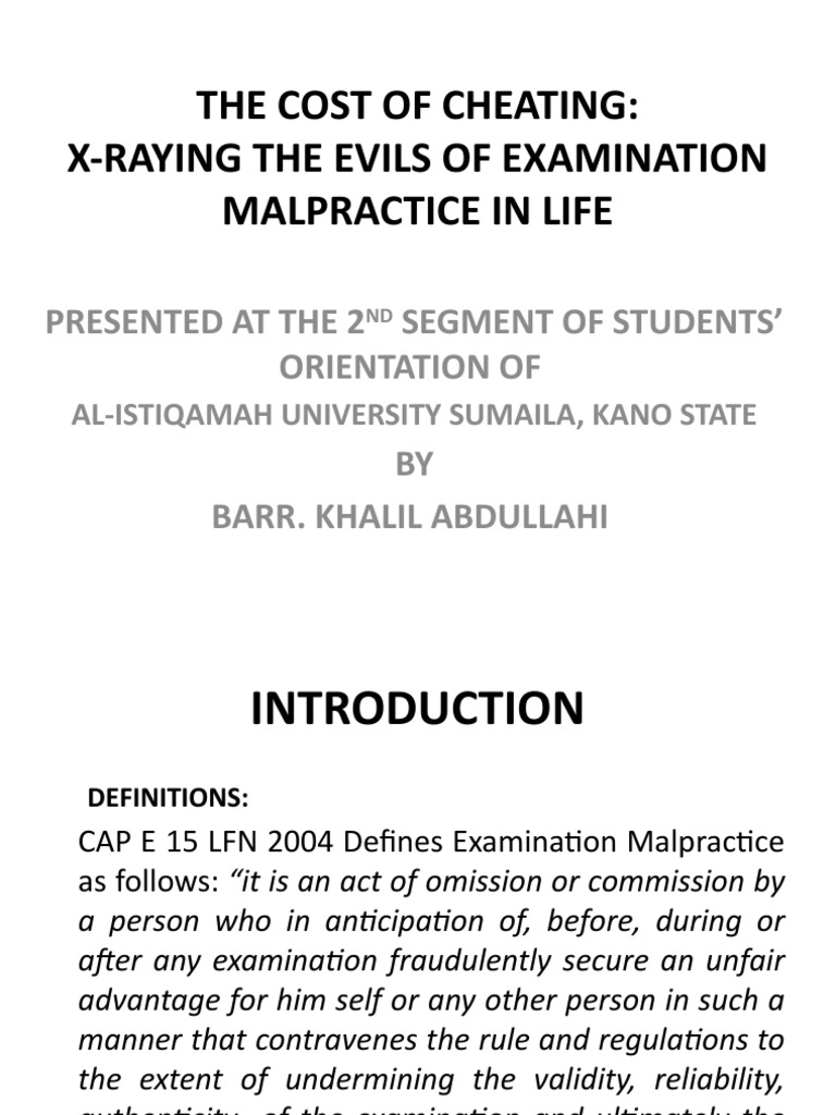 Exam Malpractice | PDF | Test (Assessment)