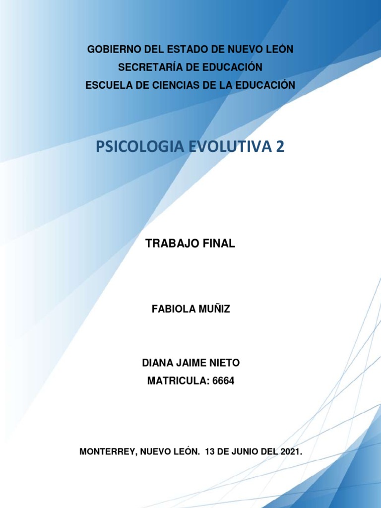 PE2 - DJN - Trabajo Final | PDF | Adolescencia | Adultos