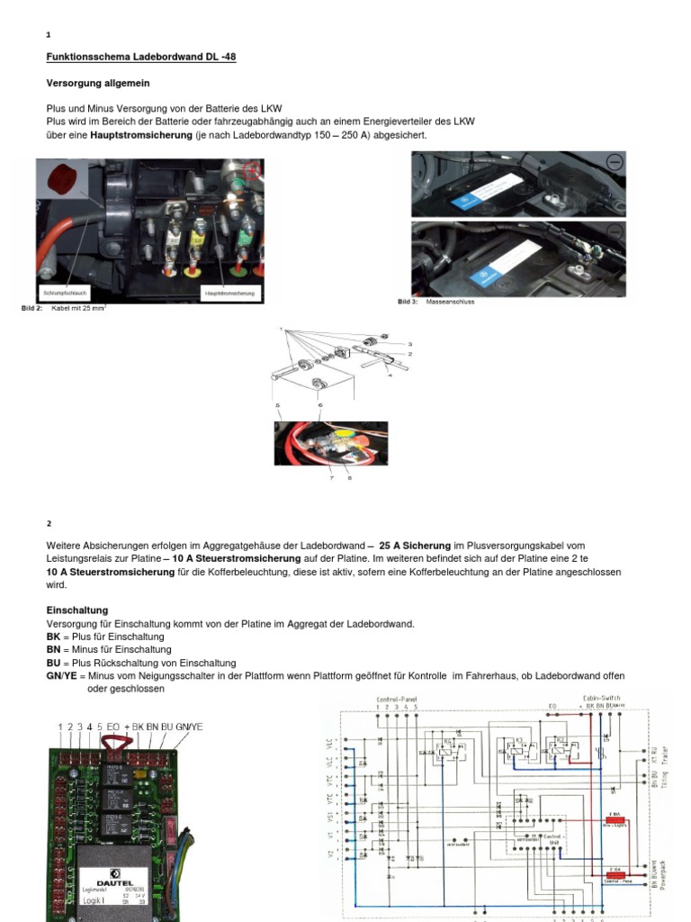Funktionsschema Ladebordwand DAUTEL LIFTER | PDF