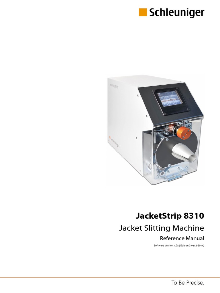 Jacket Slitting Machine: Jacketstrip 8310 | PDF | Computing | Computer ...
