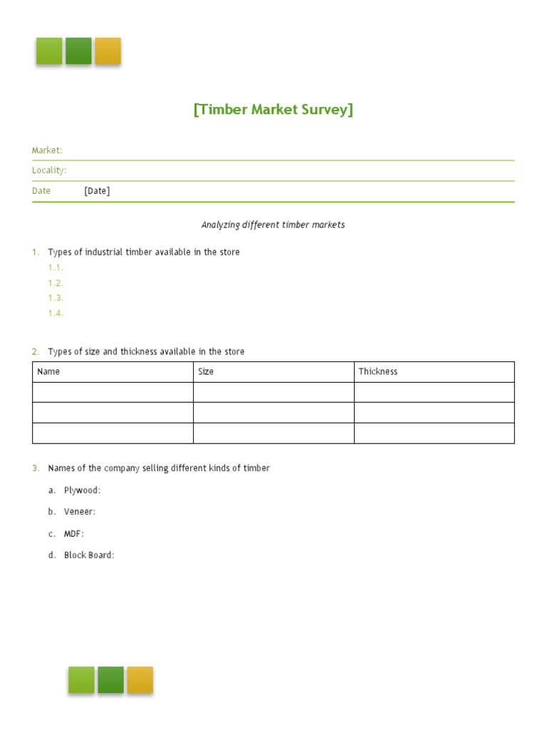 Timber Market Survey | PDF
