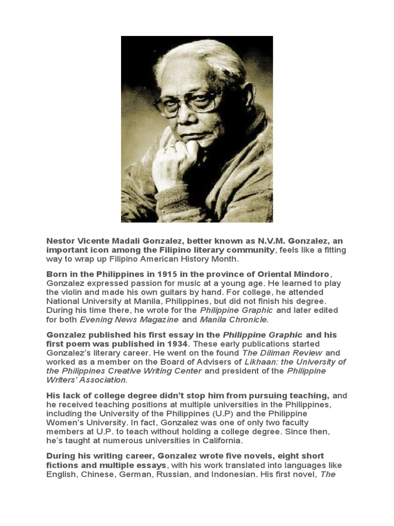 Nestor Vicente Madali Gonzalez | PDF | Philippines
