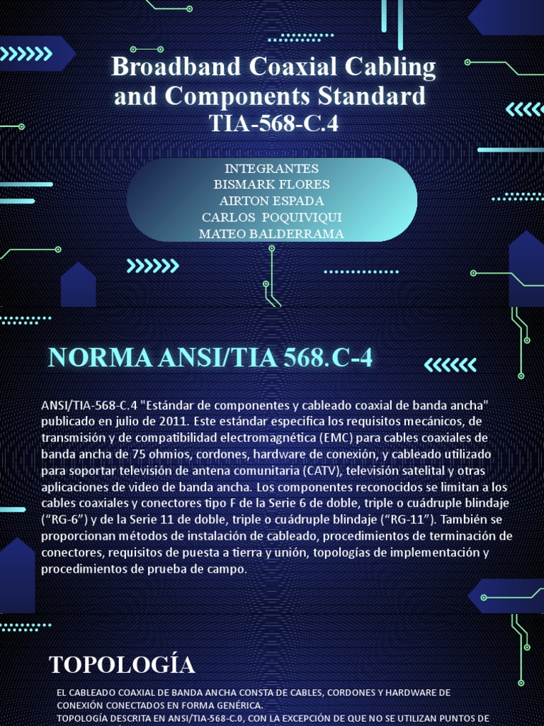 Broadband Coaxial Cabling and Components Standard: TIA-568-C.4 | PDF ...