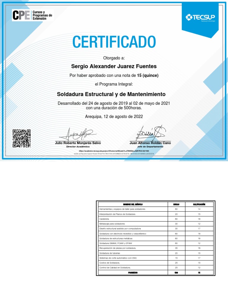 Certificados | PDF | Soldadura | Construcción