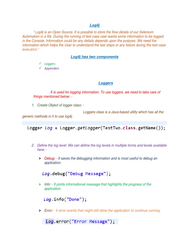 Log 4 J | PDF | Computing | Software Development