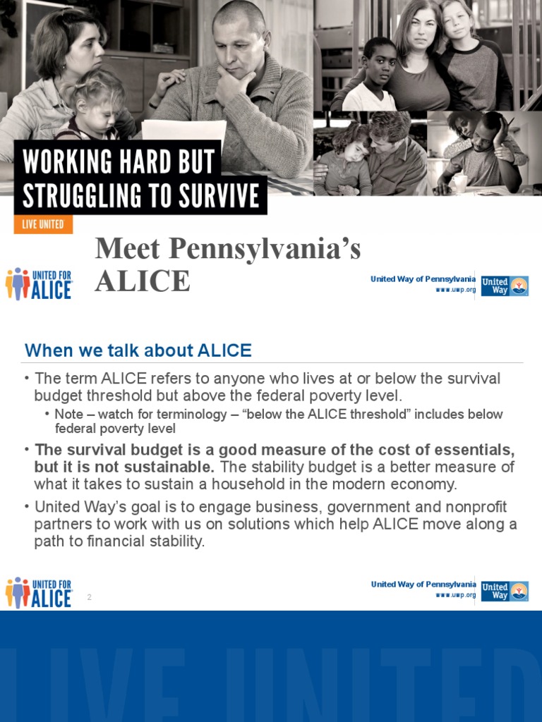 United Way ALICE Report | PDF | Consumer Price Index | Poverty Threshold