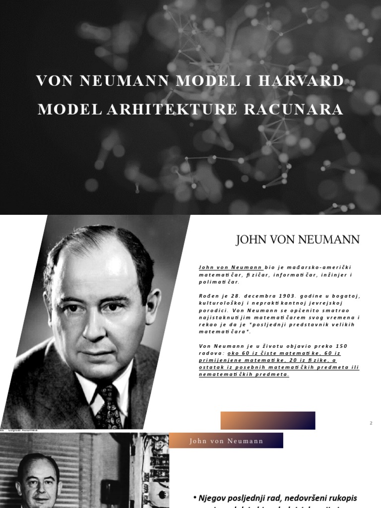 Von Neumann Model I Harvard Model Arhitekture Racunara | PDF