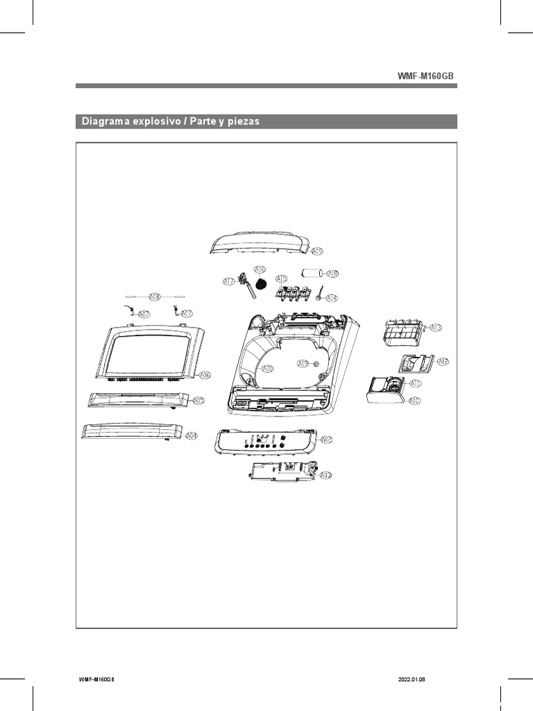 Plano Explosivo & Partes y Piezas Wmf-m160gb | PDF | Mechanics | Tools