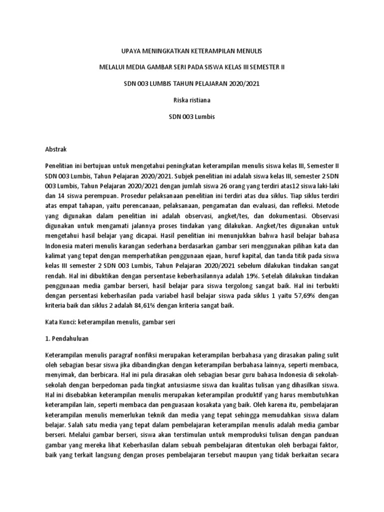 Tugas 3 Penelitian Tindakan Kelas | PDF Tugas 3 Penelitian Tindakan Kelas | PDF