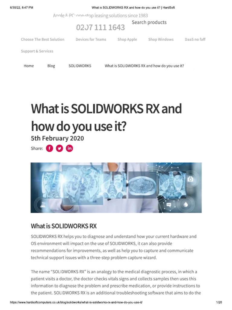 What Is SOLIDWORKS RX and How Do You Use It - HardSoft | PDF ...