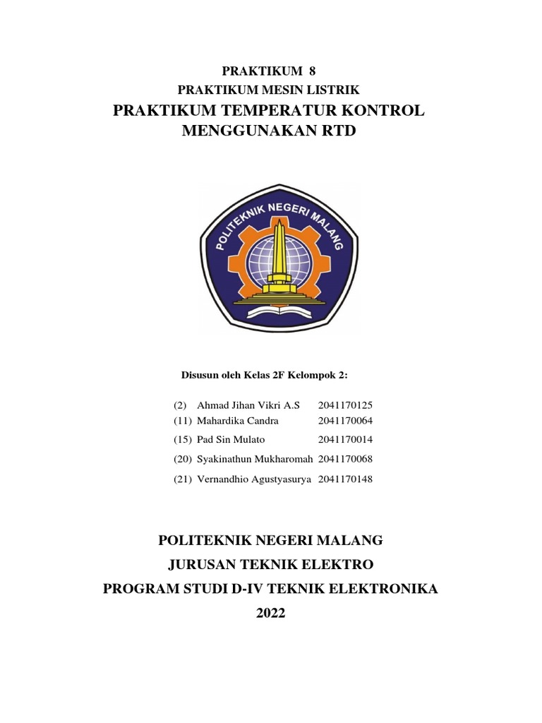 Praktikum Temperatur Kontrol Menggunakan RTD | PDF