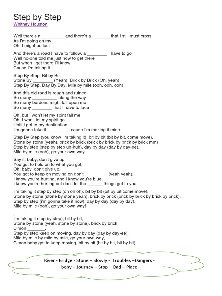 Whitney Houston's "Step by Step" Lyrics | PDF