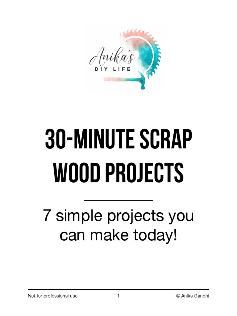 30 Minute Scrap Wood Projects Anikas Diy Life Pdf Woodworking
