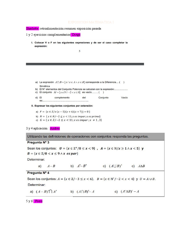Exposicion Matematica I | PDF