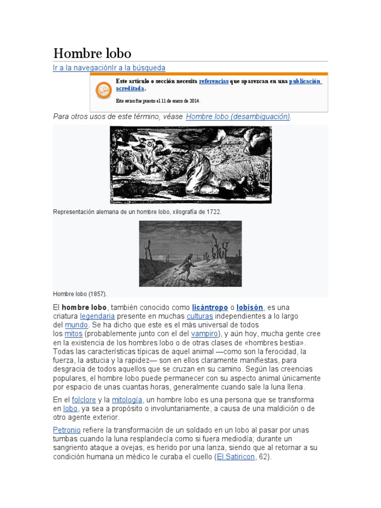 Hombre Lobo | PDF | Hombres lobo