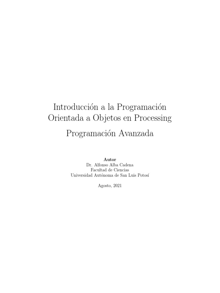 Notas Programacion Avanzada | PDF | Objeto (informática) | Lenguaje de programación