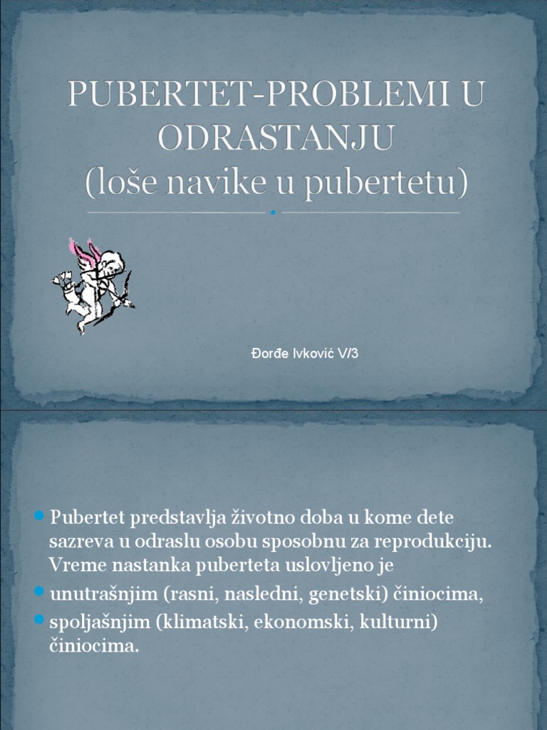 Pubertet-Problemi U Odrastanju | PDF