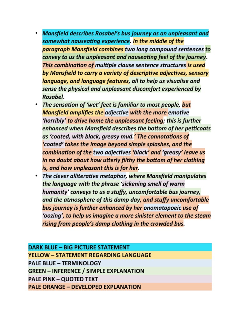 The Tiredness of Rosabel Paper 1 Q2 Answer | PDF