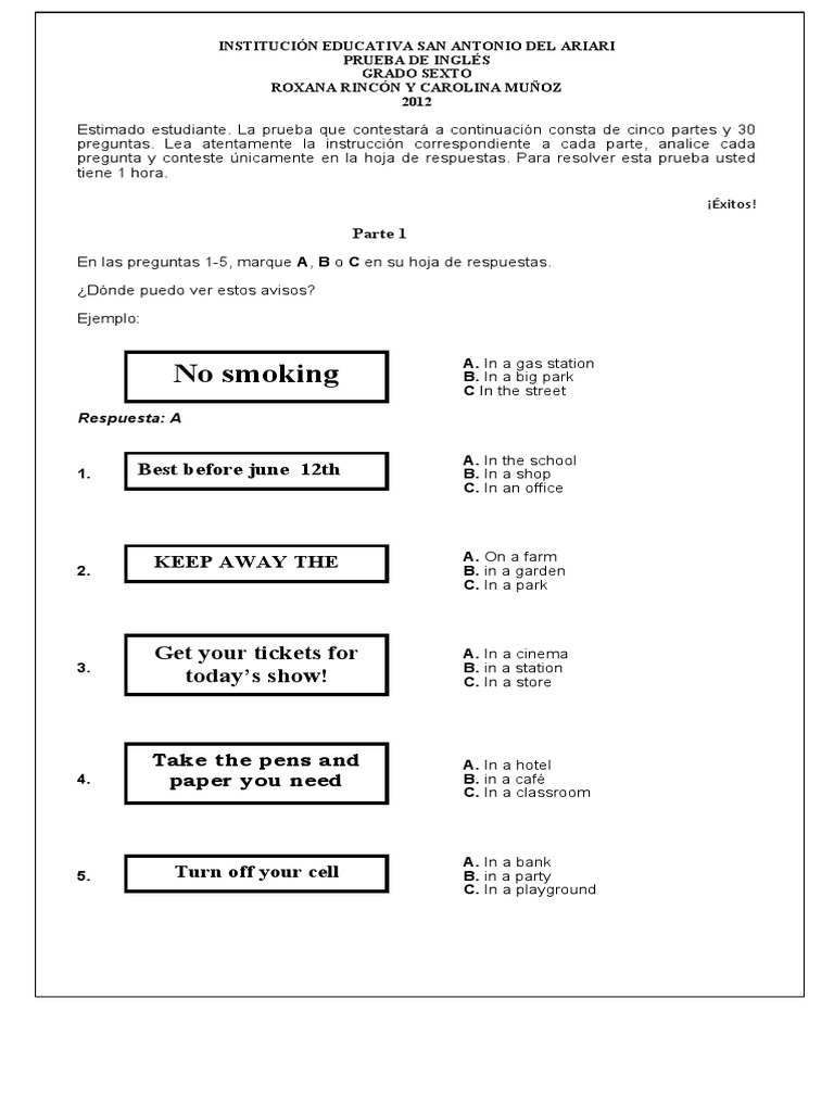 Pruebas Saber 6° | PDF