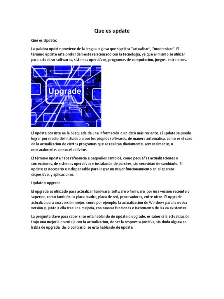 Que Es Update | PDF