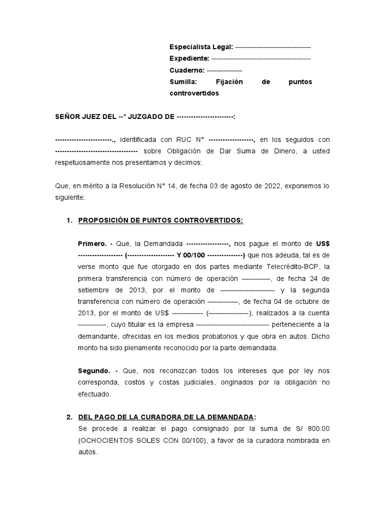 Modelo - Escrito Juzgado | PDF | Justicia | Crimen y violencia