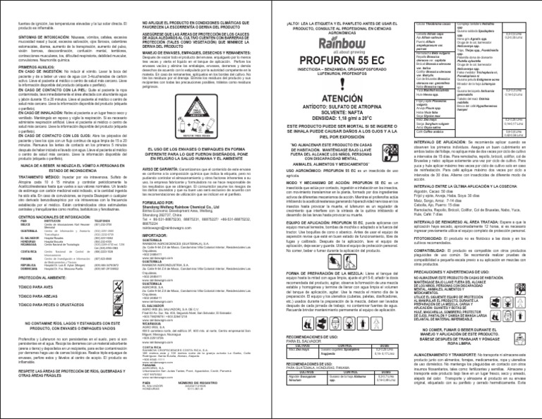 Ficha Técnica de Profuron 55 EC | PDF | café