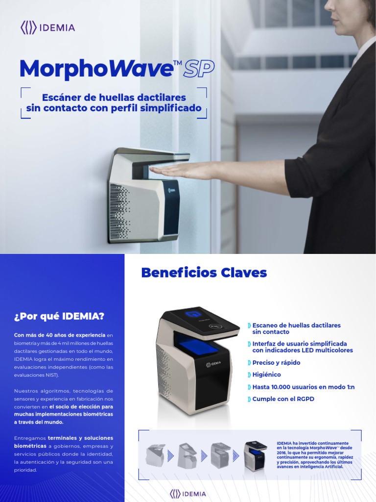 MorphoWave SP - Brochure | PDF | Biometría | Control de acceso