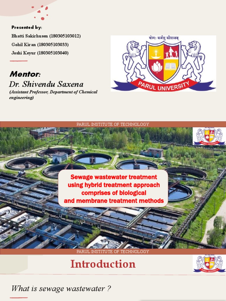 Project Presentation | Download Free PDF | Sewage Treatment | Water ...
