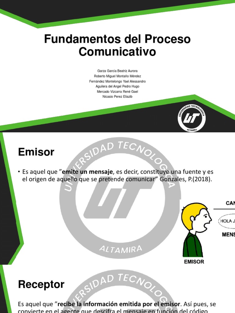 Fundamentos Del Proceso Comunicativo | PDF | Comunicación | Información