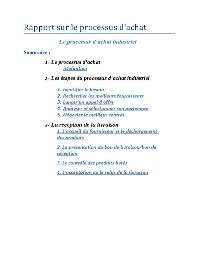 Processus d'Achat Industriel en 5 Étapes | PDF | Business