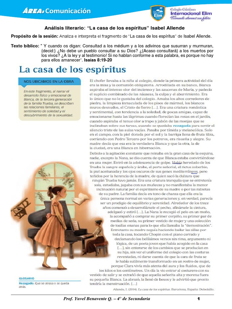 Análisis Literario La Casa de Los Espíritus | PDF