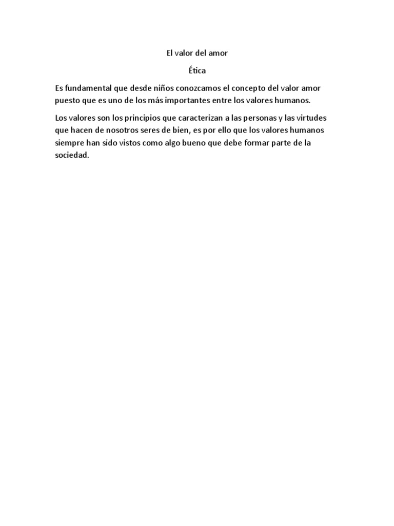 El Valor Del Amor Pdf