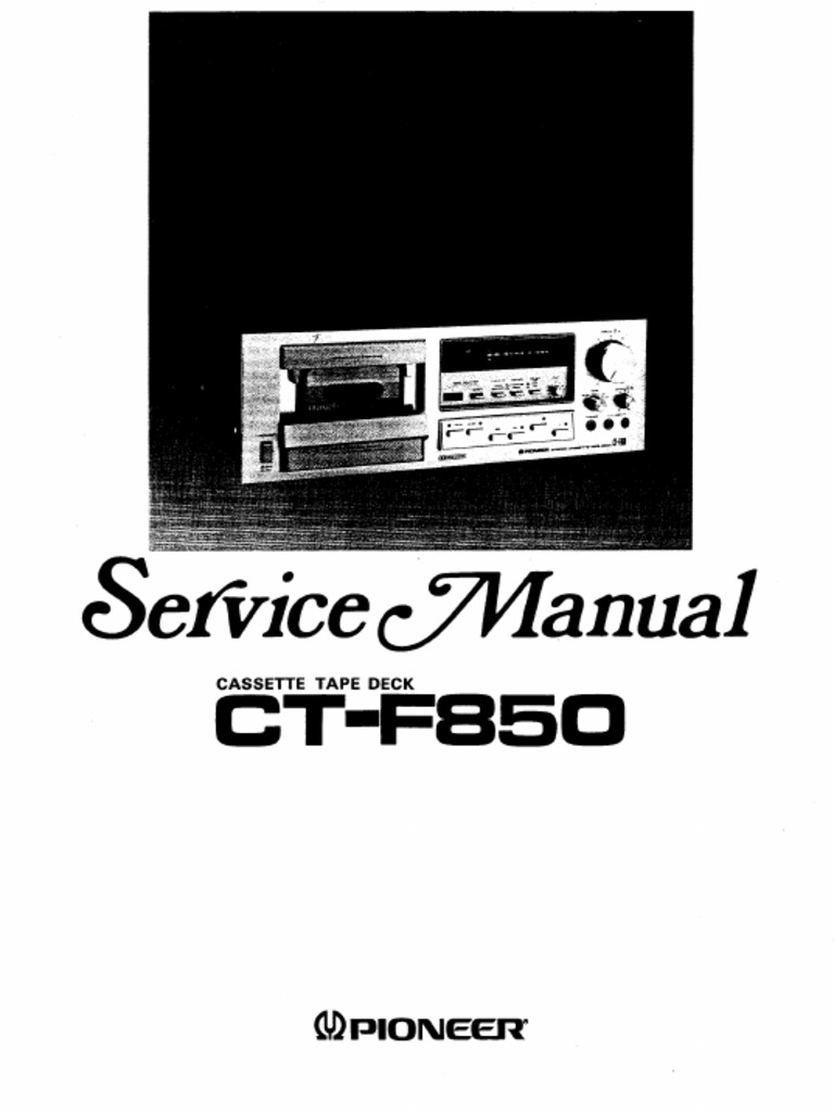 Pioneer CTF 850 Service Manual | PDF