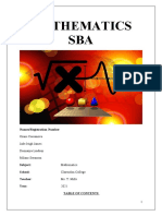CSEC Maths SBA Topics | PDF | Computers
