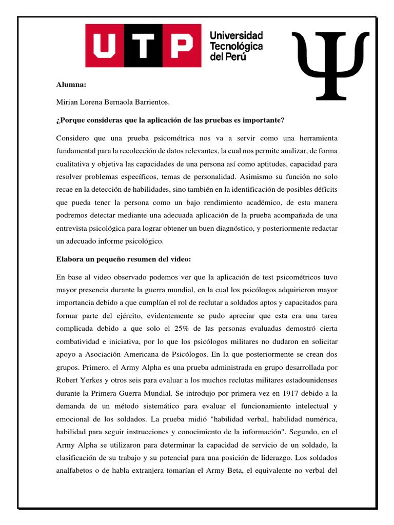 Semana 01 - Fundamentos Teoricos de Las Pruebas Psicometricas | PDF ... Semana 01 - Fundamentos Teoricos de Las Pruebas Psicometricas | PDF ...