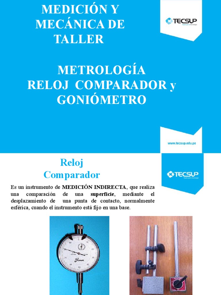 5 Reloj Comparador y Goniómetro | PDF | Reloj | Metrología