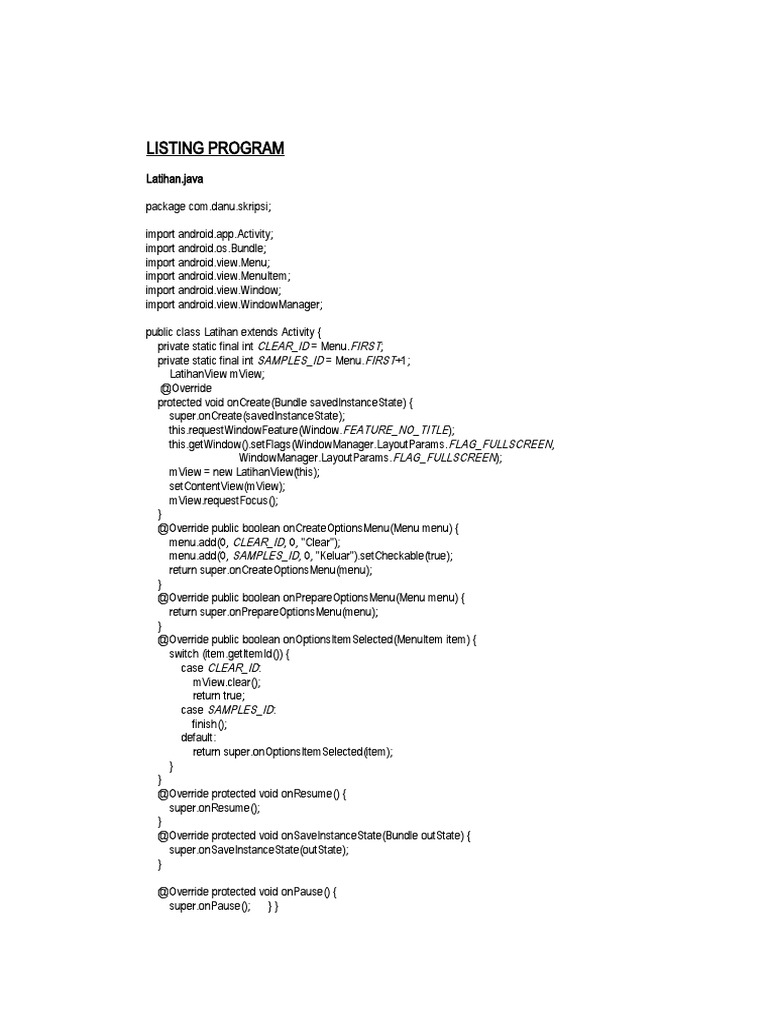 Listing Program | PDF | Computer Architecture | Software