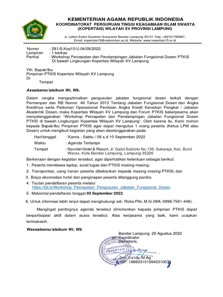 Undangan Peserta JJA | PDF