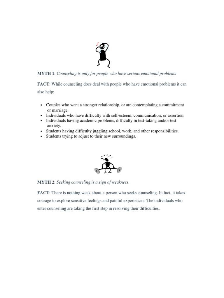 Misconceptions About Counseling and Disability | PDF | Psychotherapy ...