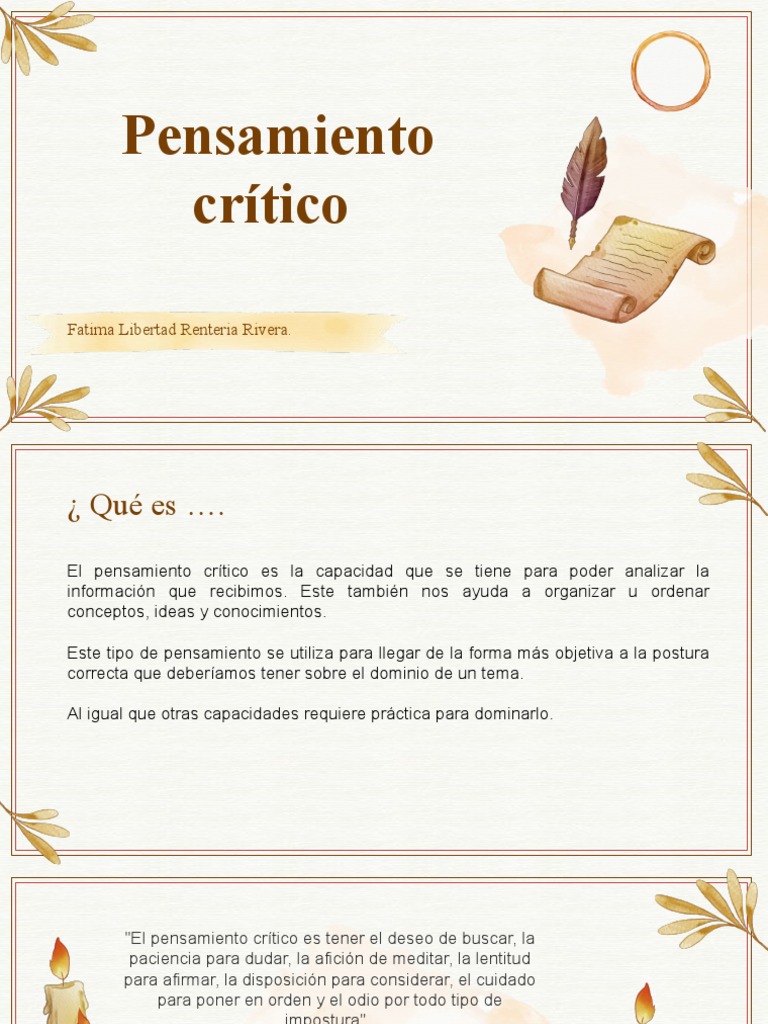 Frases y análisis del pensamiento crítico | PDF | Pensamiento crítico ...