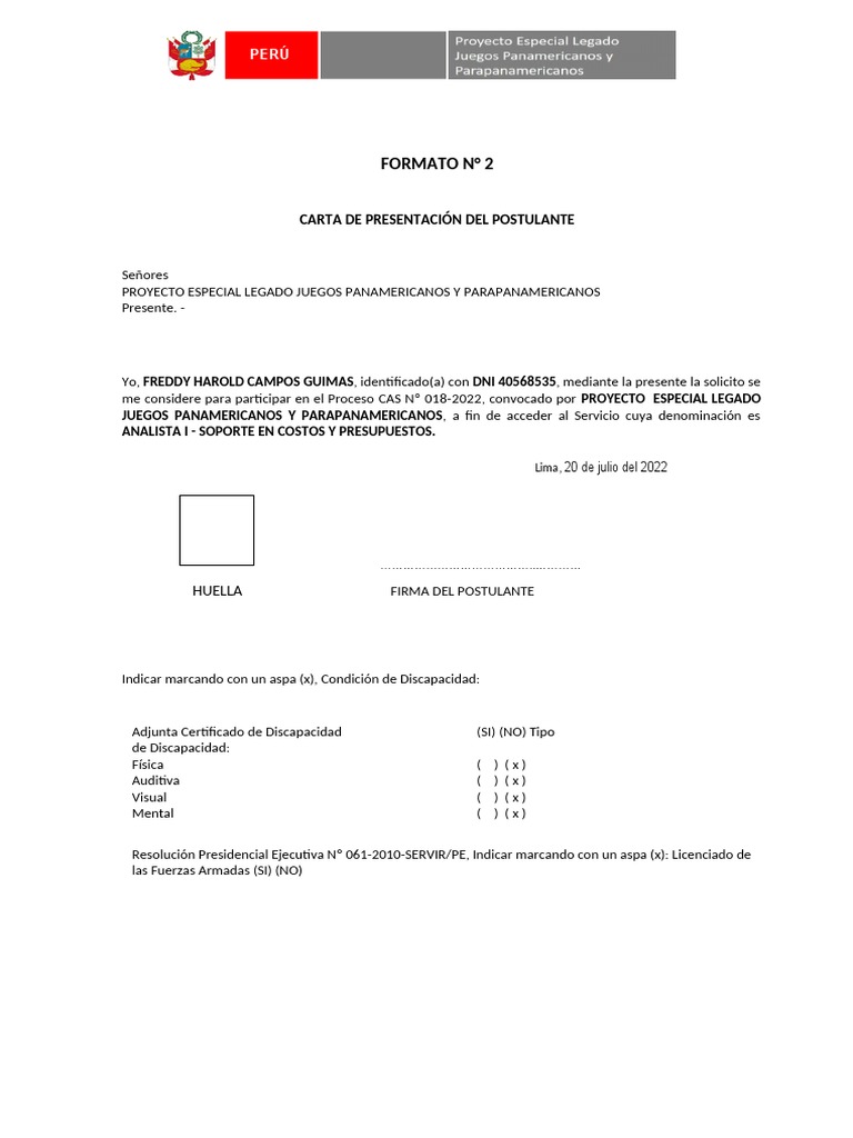 Formatos y DJ 2 - 8 | Descargar gratis PDF | Perú | Derecho penal