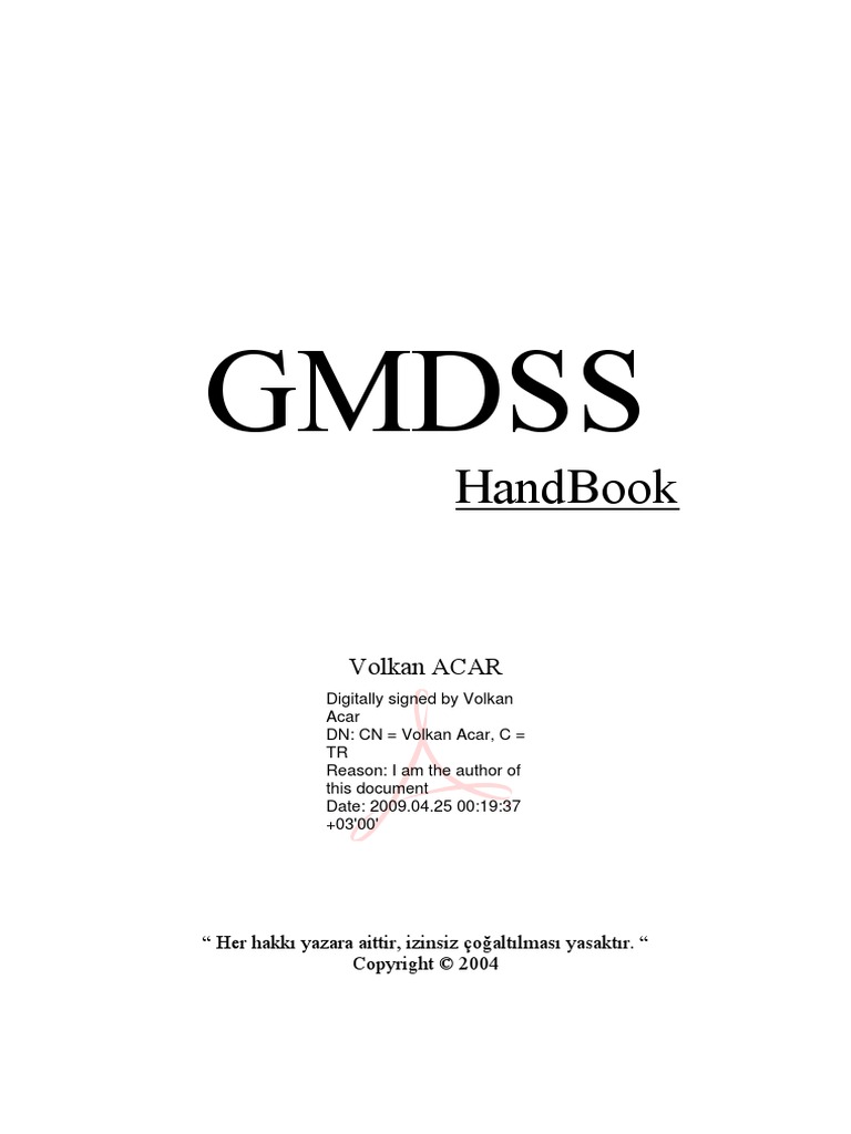 GMDSS Handbook | PDF