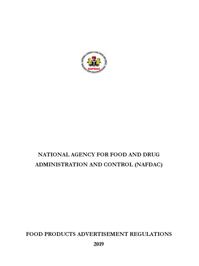Food Products Advertisement Regulation 2019 | PDF | Foods | Advertising