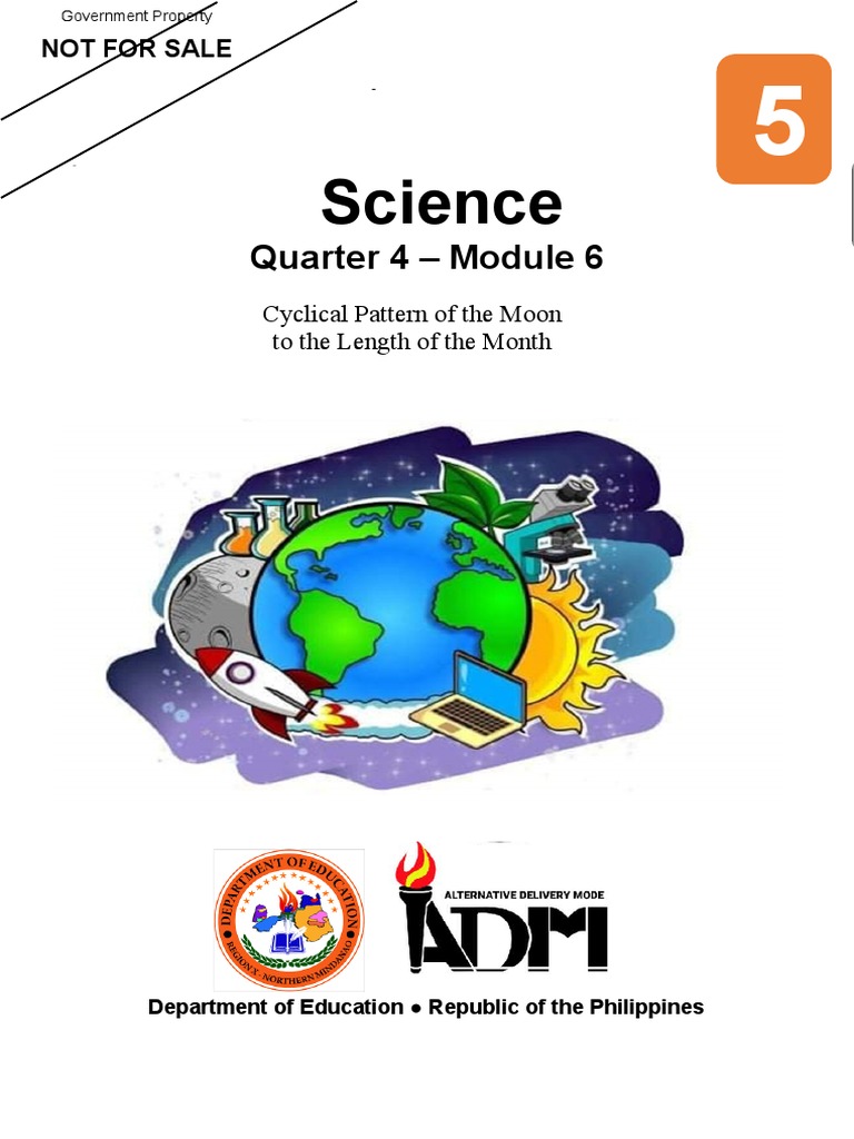 Science5 Q4 Mod5 Cyclical Pattern of TheMoonToTheLength of The Month v4 | PDF | Moon | Planetary ...