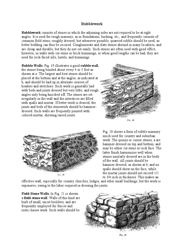 Rubble Work | PDF | Masonry | Brick