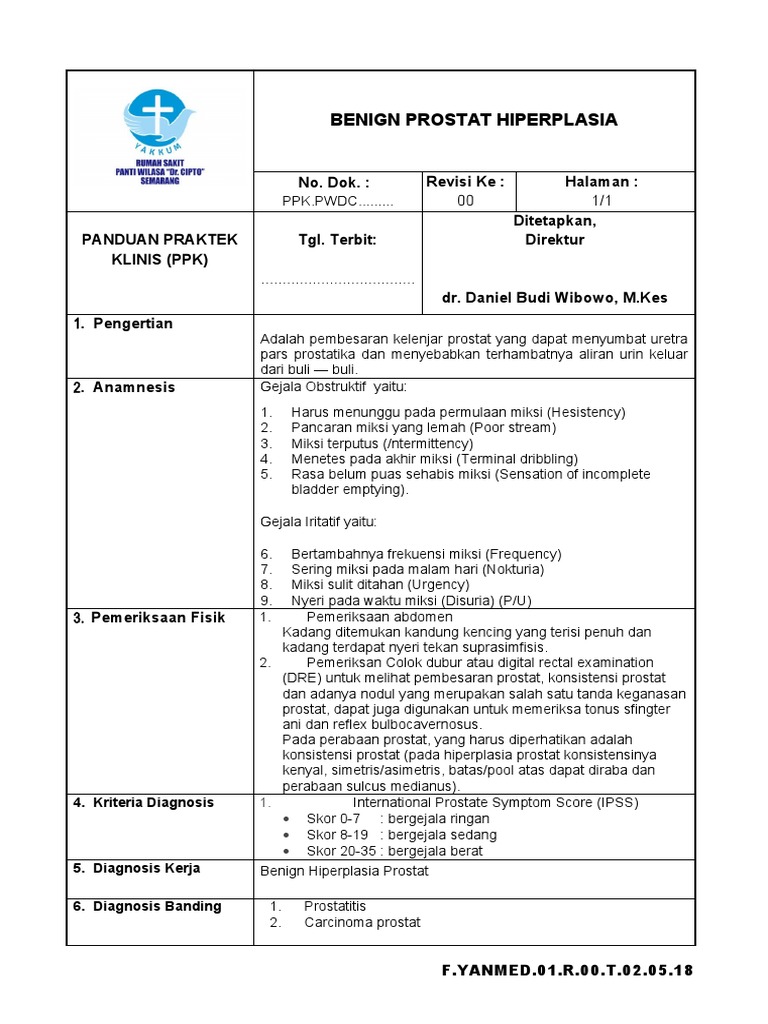 PPK Prostat Hipertrofi Turp 2022 | PDF